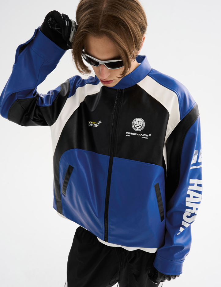 Leather Racing Jacket Collection - Edgy Streetwear Style – Face 3 Face