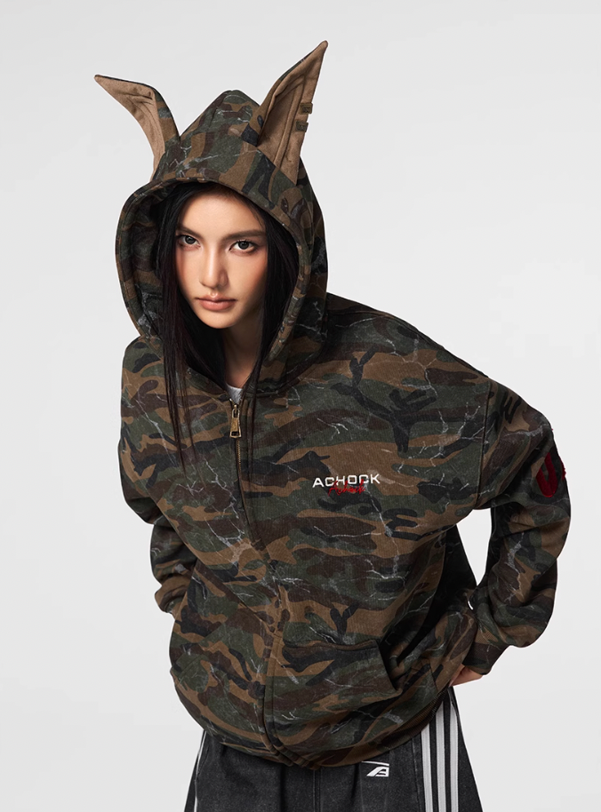 Shop Now Achock Camo Doberman Hoodie – Face 3 Face