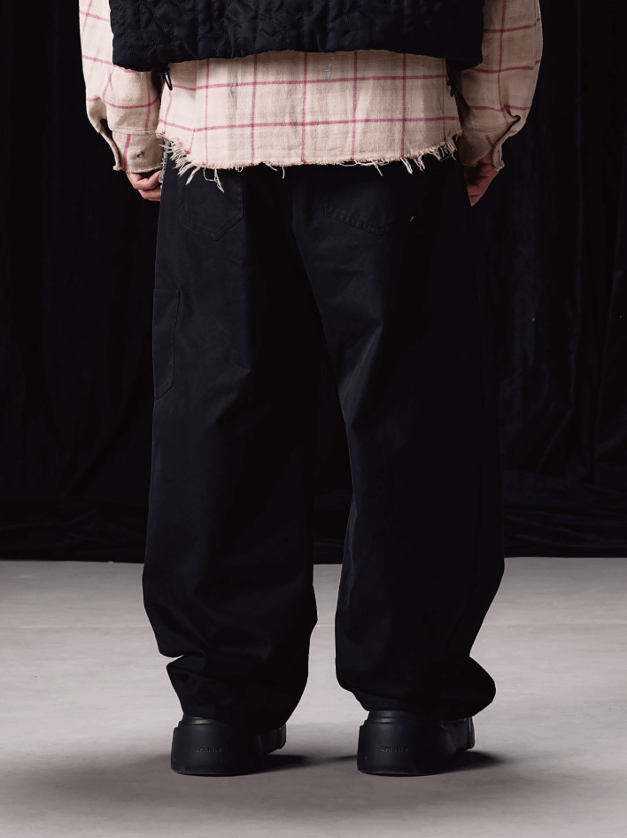 Labt Split Structured Baggy Pants - Streetwear Style – Face 3 Face