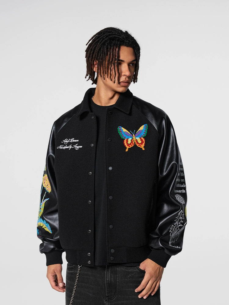 Shop Now Achock Butterfly Embroidery Varsity – Face 3 Face