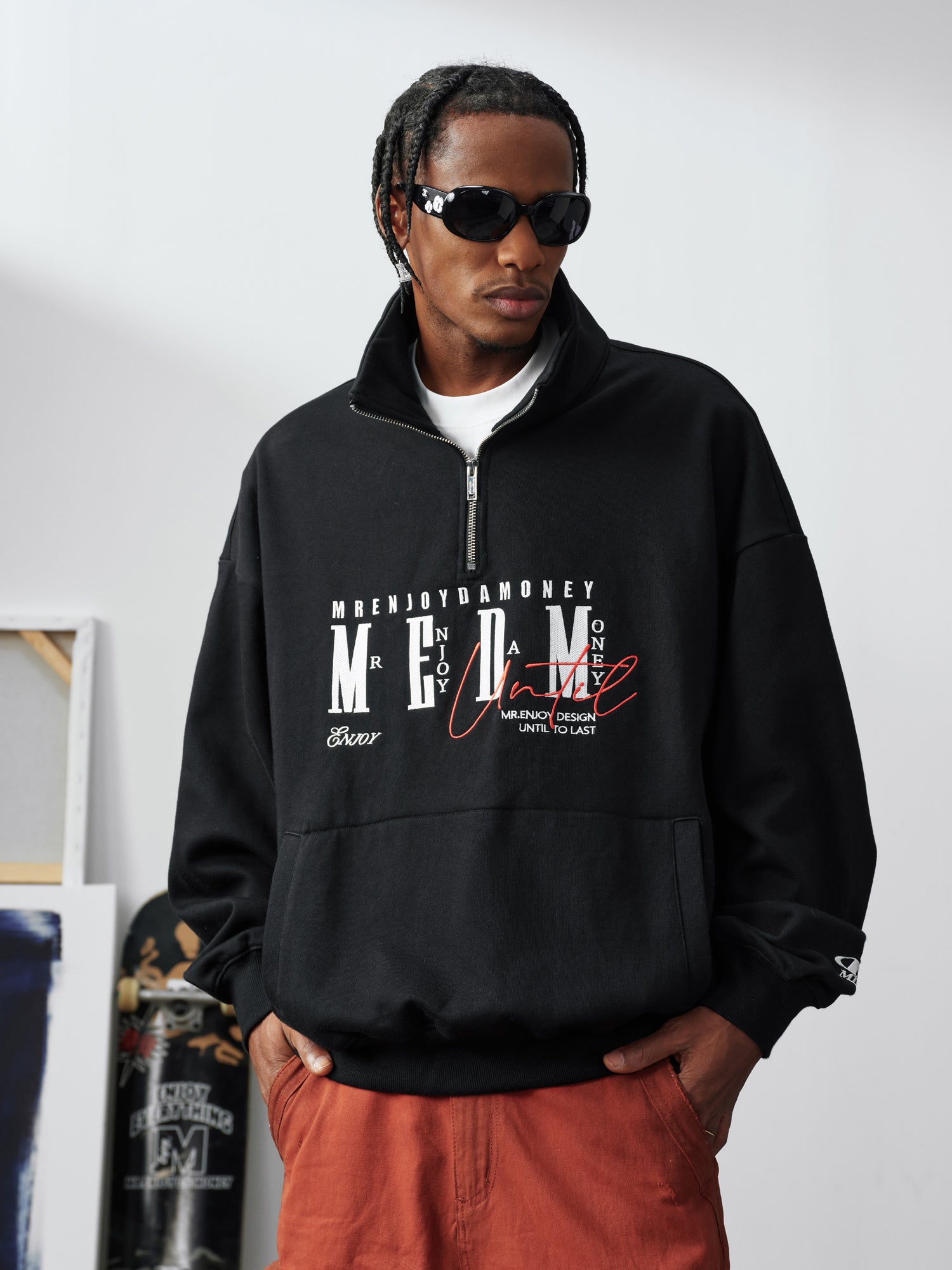 Buy Now MEDM Half-Zip Logo Sweatshirt – Face 3 Face