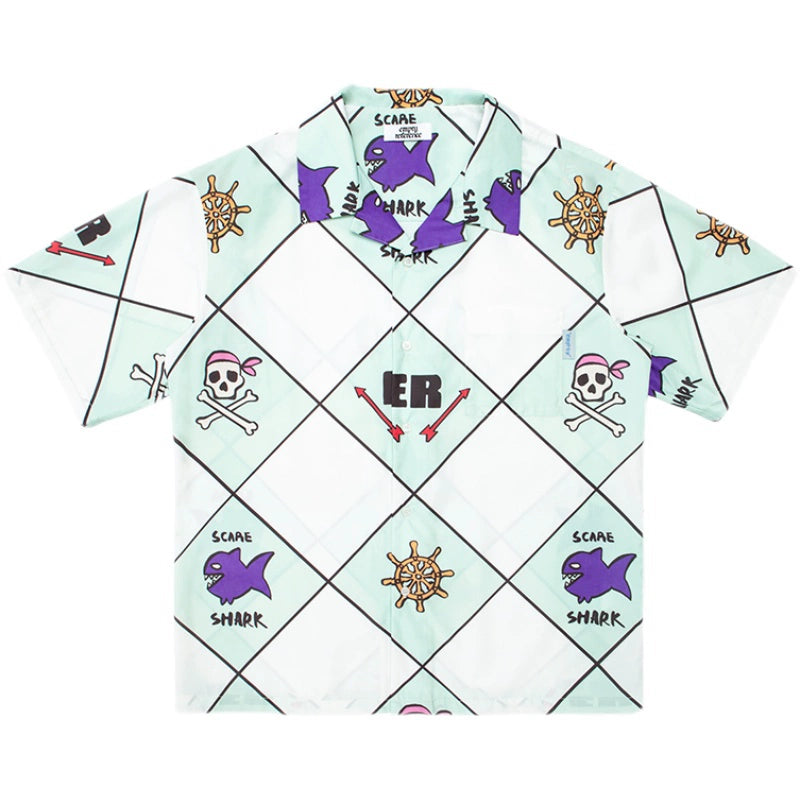 EMPTY REFERENCE Shark Short Sleeve Shirt – Face 3 Face