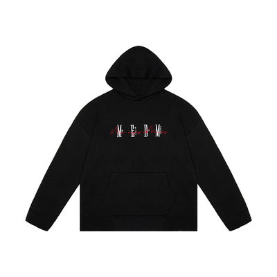 Buy Now MEDM Logo Hooded Knit Sweater – Face 3 Face