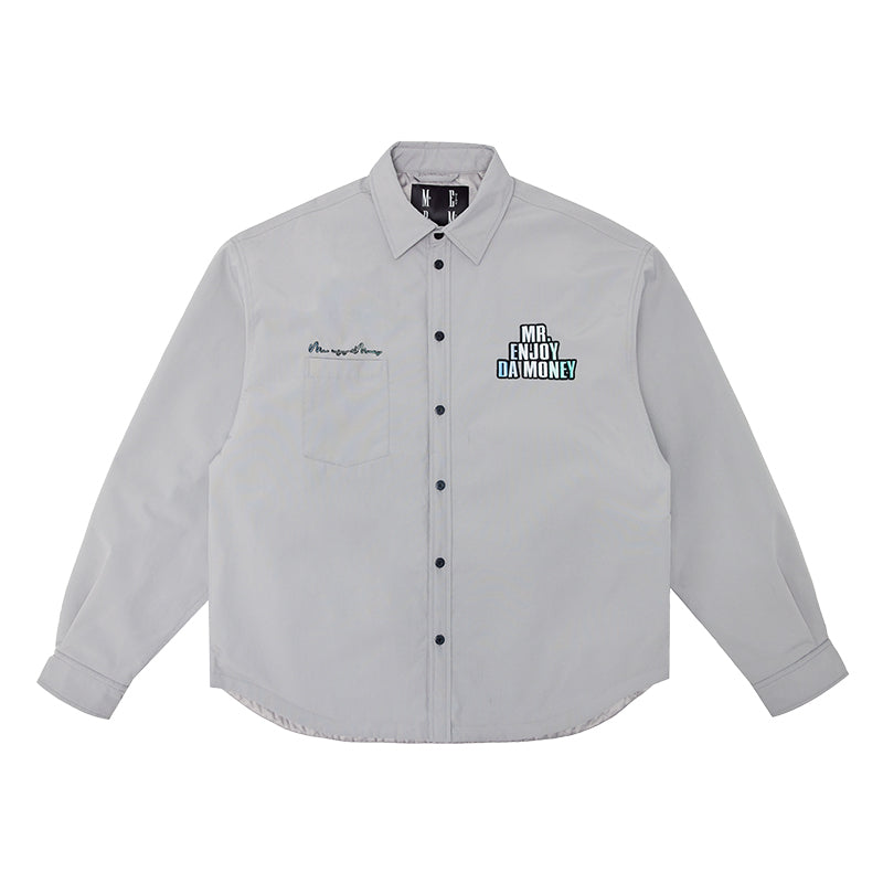 MEDM Logo Loose Shirt Jacket – Face 3 Face